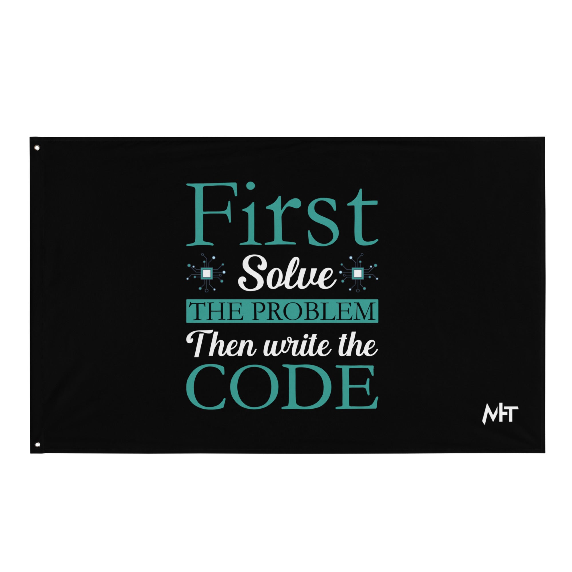 First, Solve the problem; then, Write the code V3 - Flag – MyHackerTech