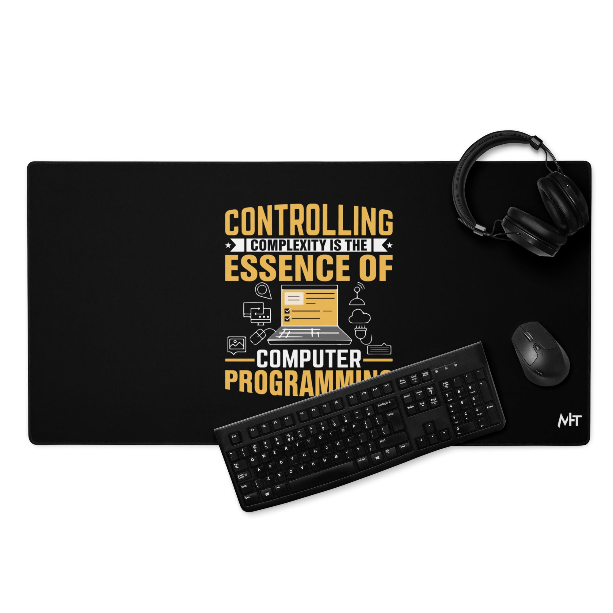 Controlling complexity is the Essence of Computer Programming Desk Mat – MyHackerTech