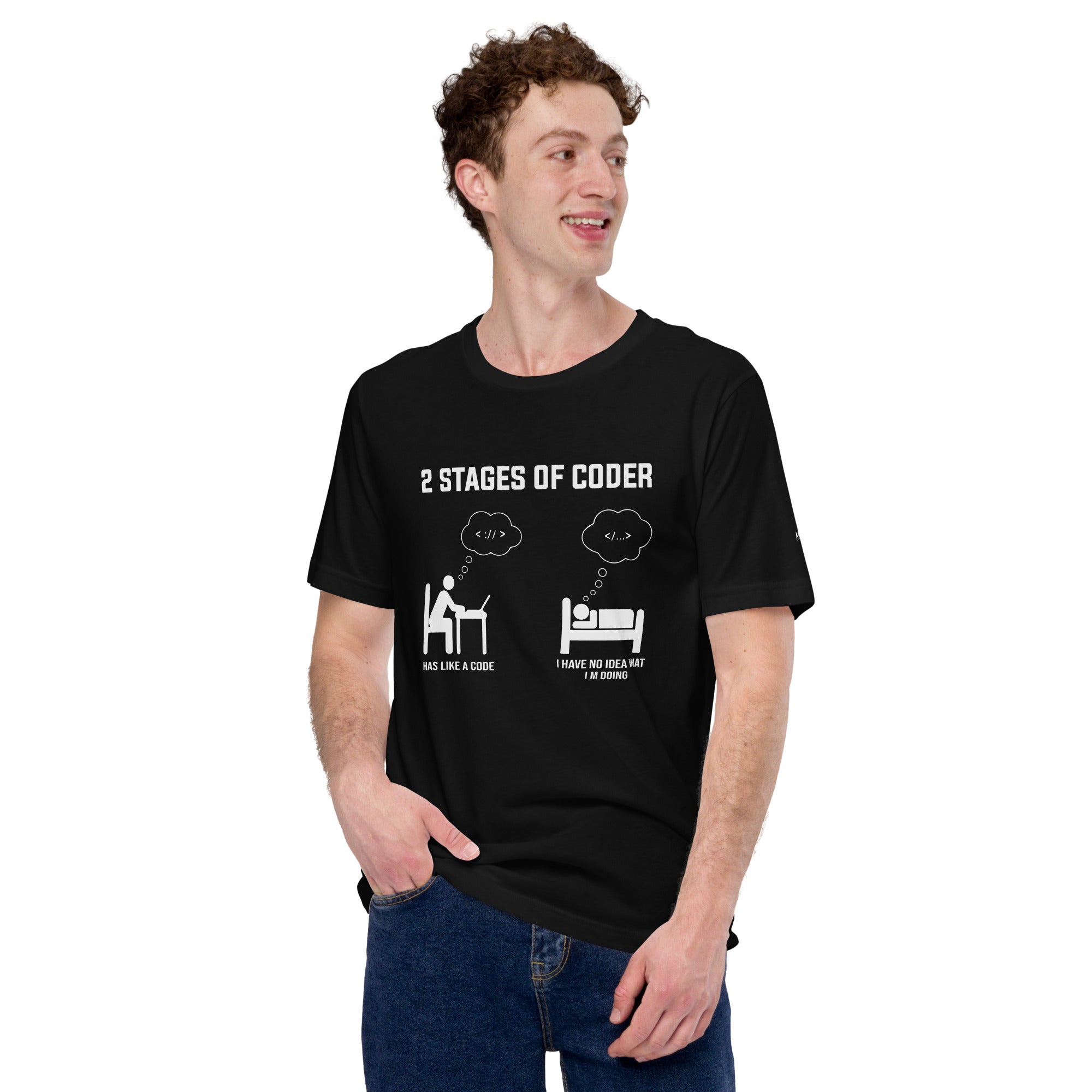 2 Stages of Coder Unisex t-shirt – MyHackerTech