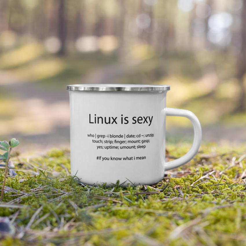 Linux is sexy - Enamel Mug – MyHackerTech