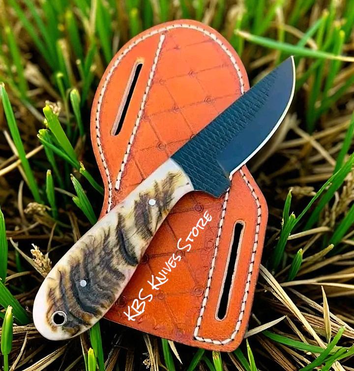 Rasp Blade Belt Knife – Sheep Horn Handle 7