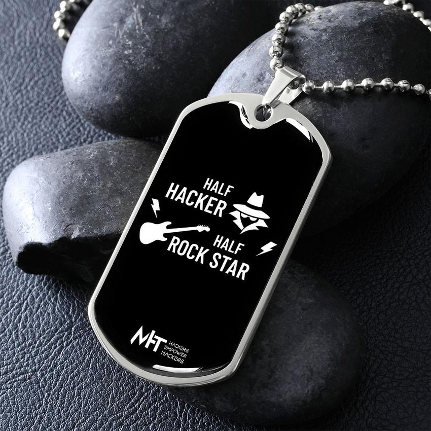 Half hacker - Graphical Dog Tag and Ball Chain – MyHackerTech